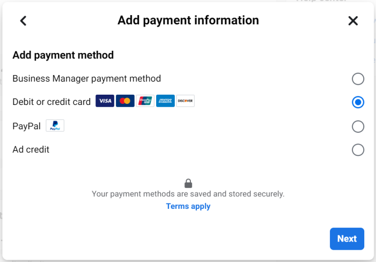 How to Add a Payment Method to Facebook Ads Manager?