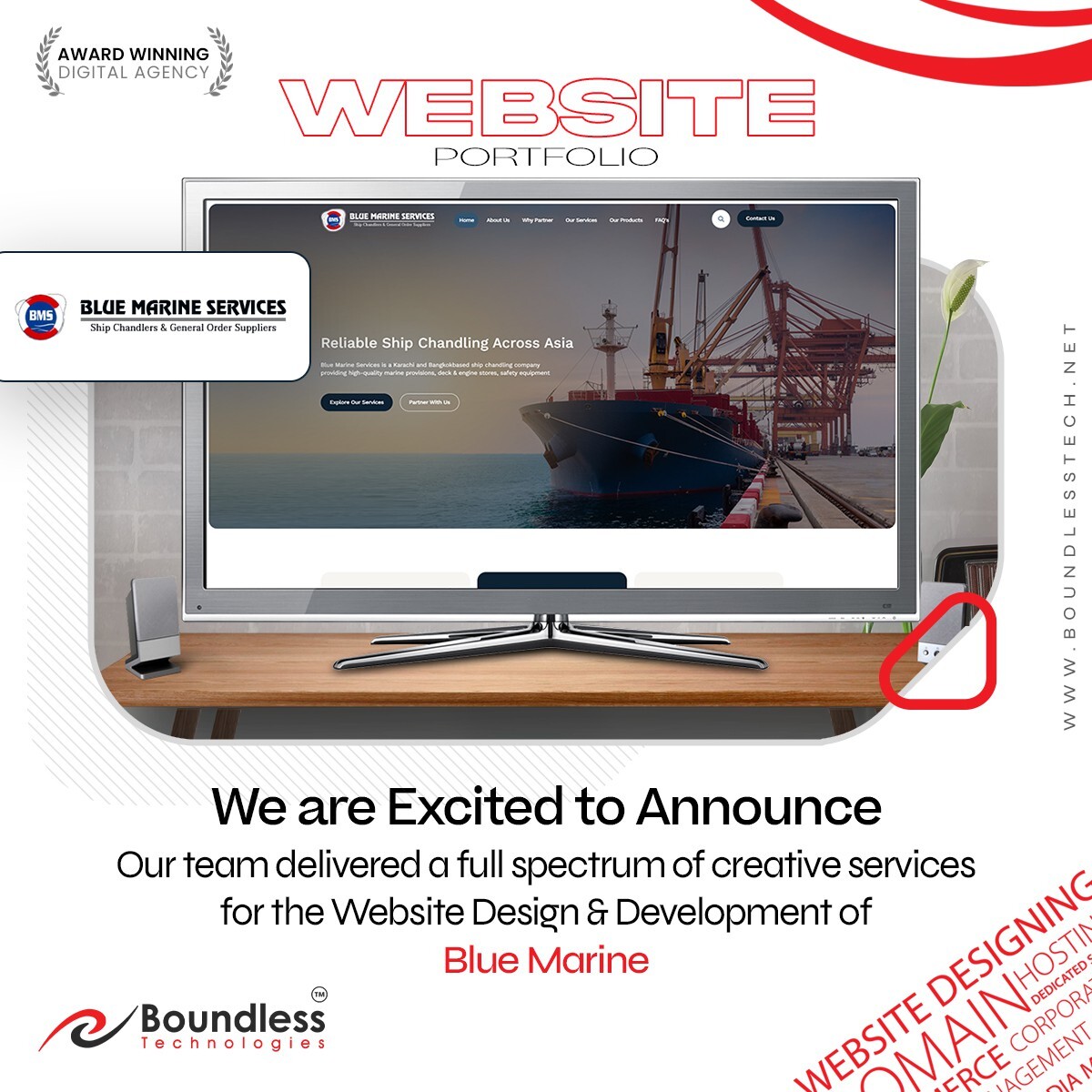 Boundless Technologies Designs Blue Marine Website - Boundless Technologies